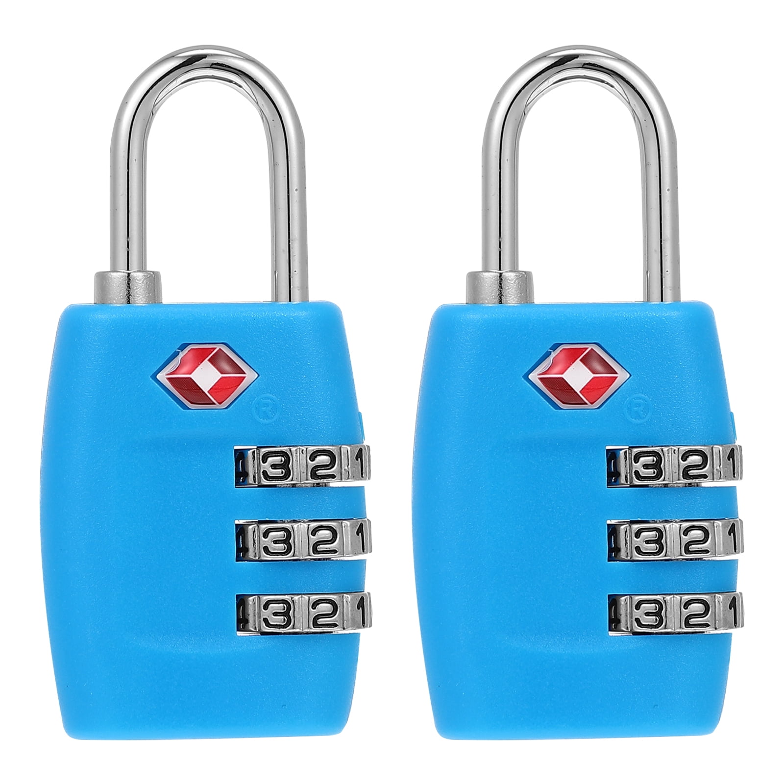 TABLZONE 2Pcs Blue Metal Travel Luggage Locks with 3 Password Combo for ...