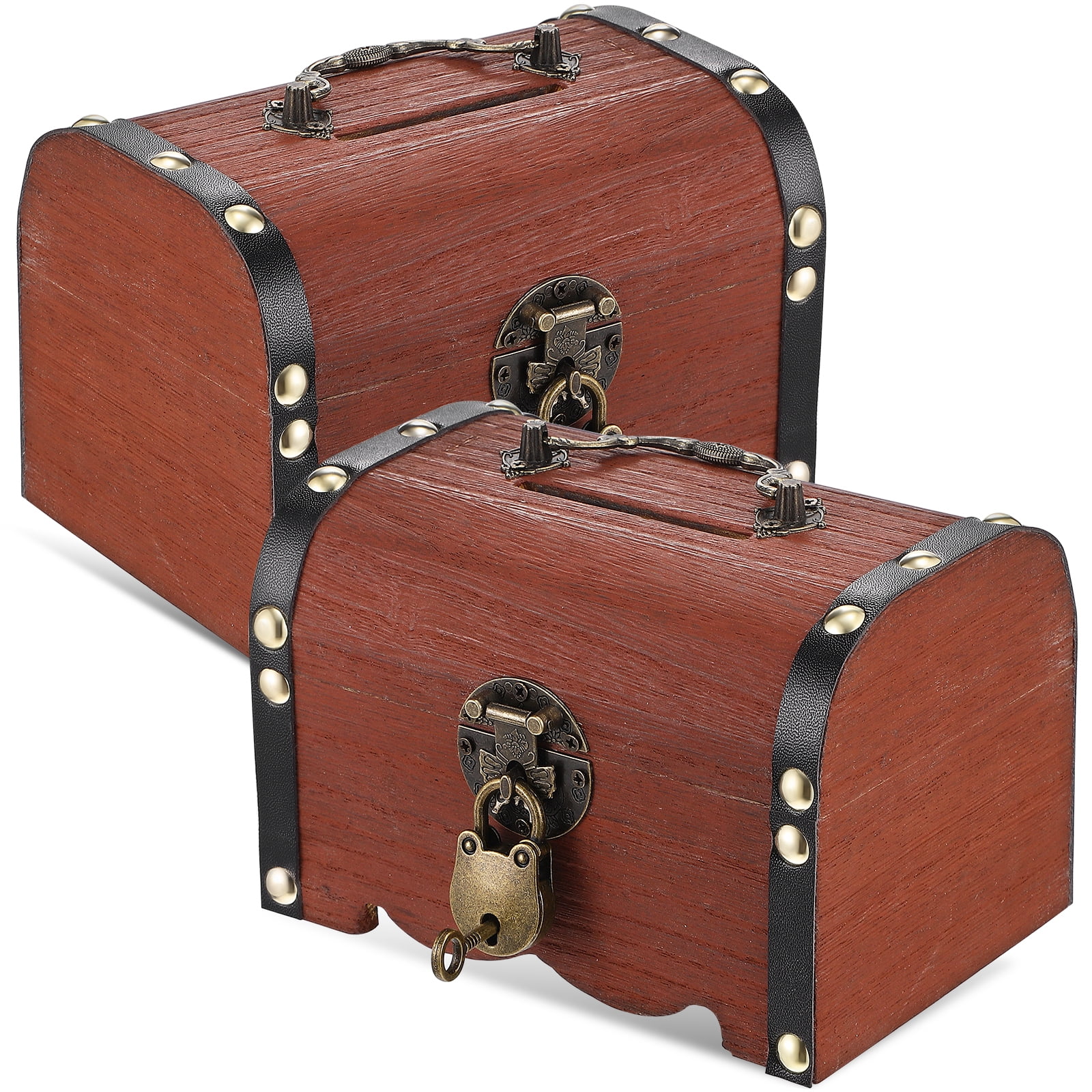 2 Pcs Holder Retro Treasure Box Travel - Walmart.com