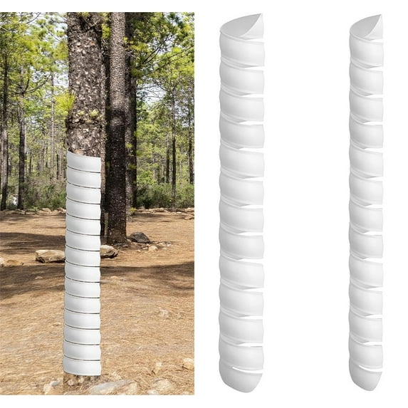 2 Pcs Tree Trunk Protector,Happon 2 Size Plastic Spiral Tree Guard,Tree ...