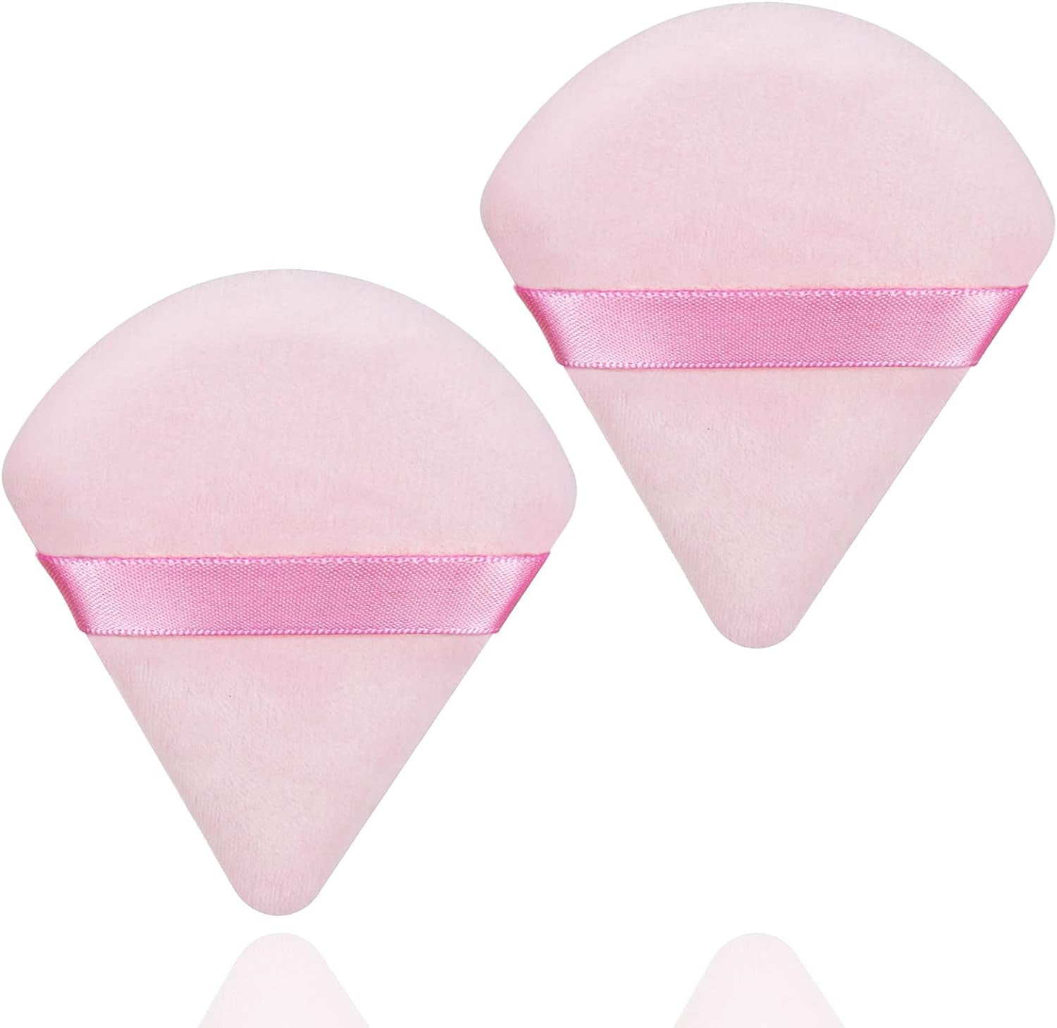 2 Pcs Triangle Powder Puff Face Soft Makeup Powder Puffs Setting Loose ...
