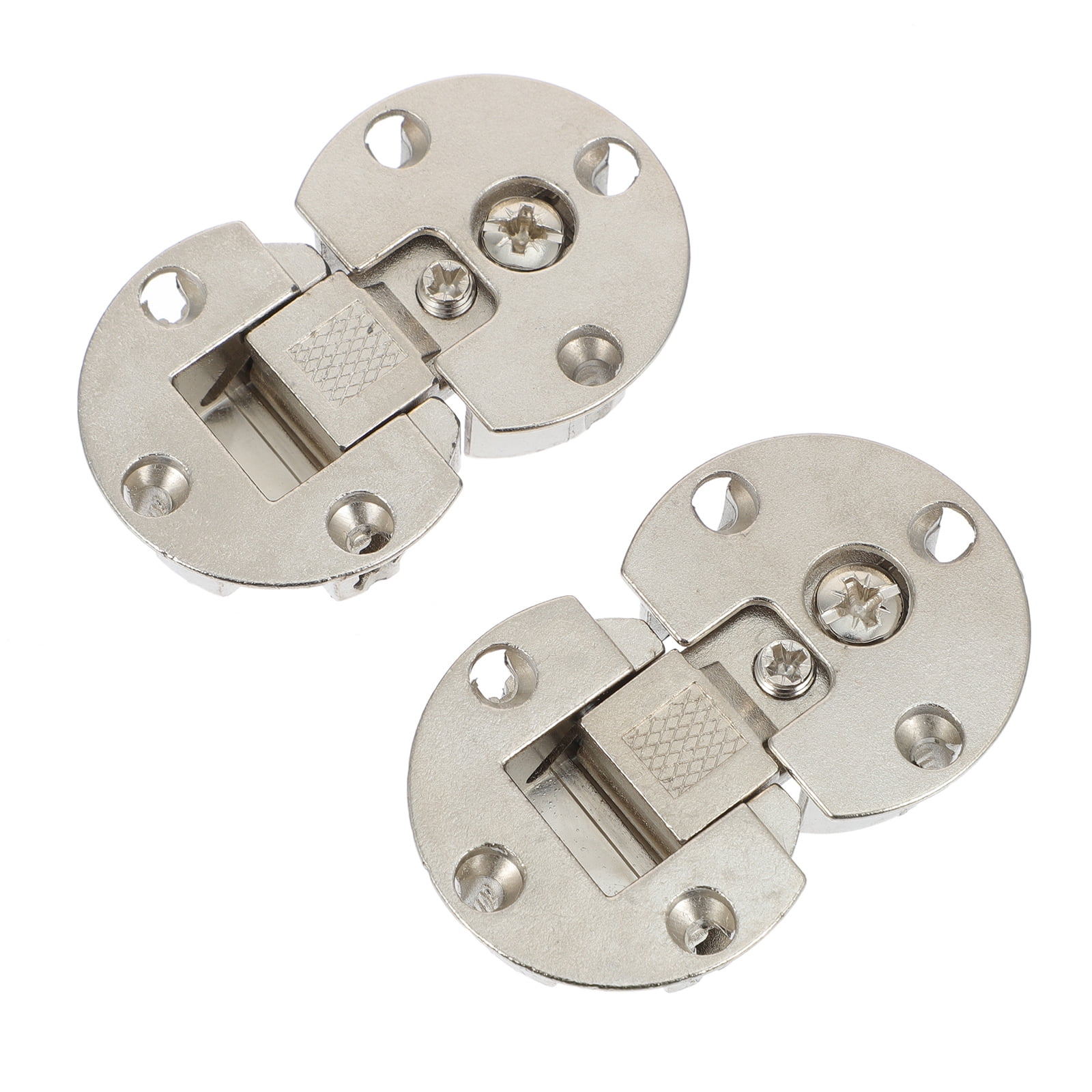 2 Pcs Turning Adjustable Hinge Metal Hinges Matte Black Knobs Door ...