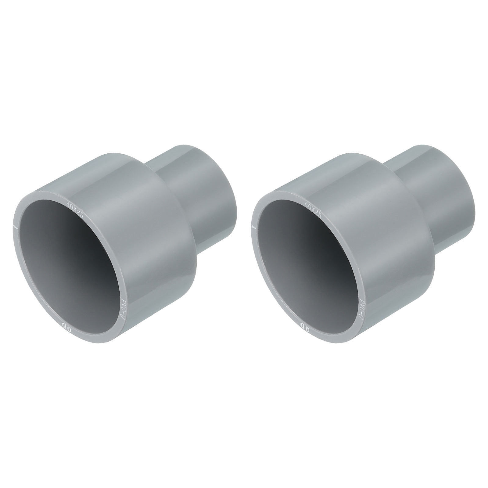 2 Pcs UPVC Reducer Pipe Fitting, 40x25mm PVC Pipe Coupling Adapter ...
