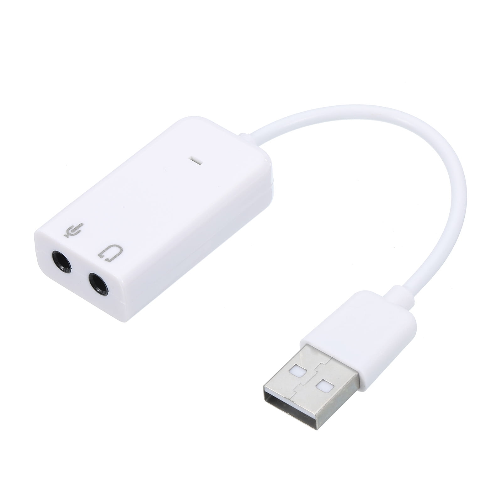2 Pcs USB Sound Card, USB to 3.5mm Audio Adapter Support Virtual 7.1 ...