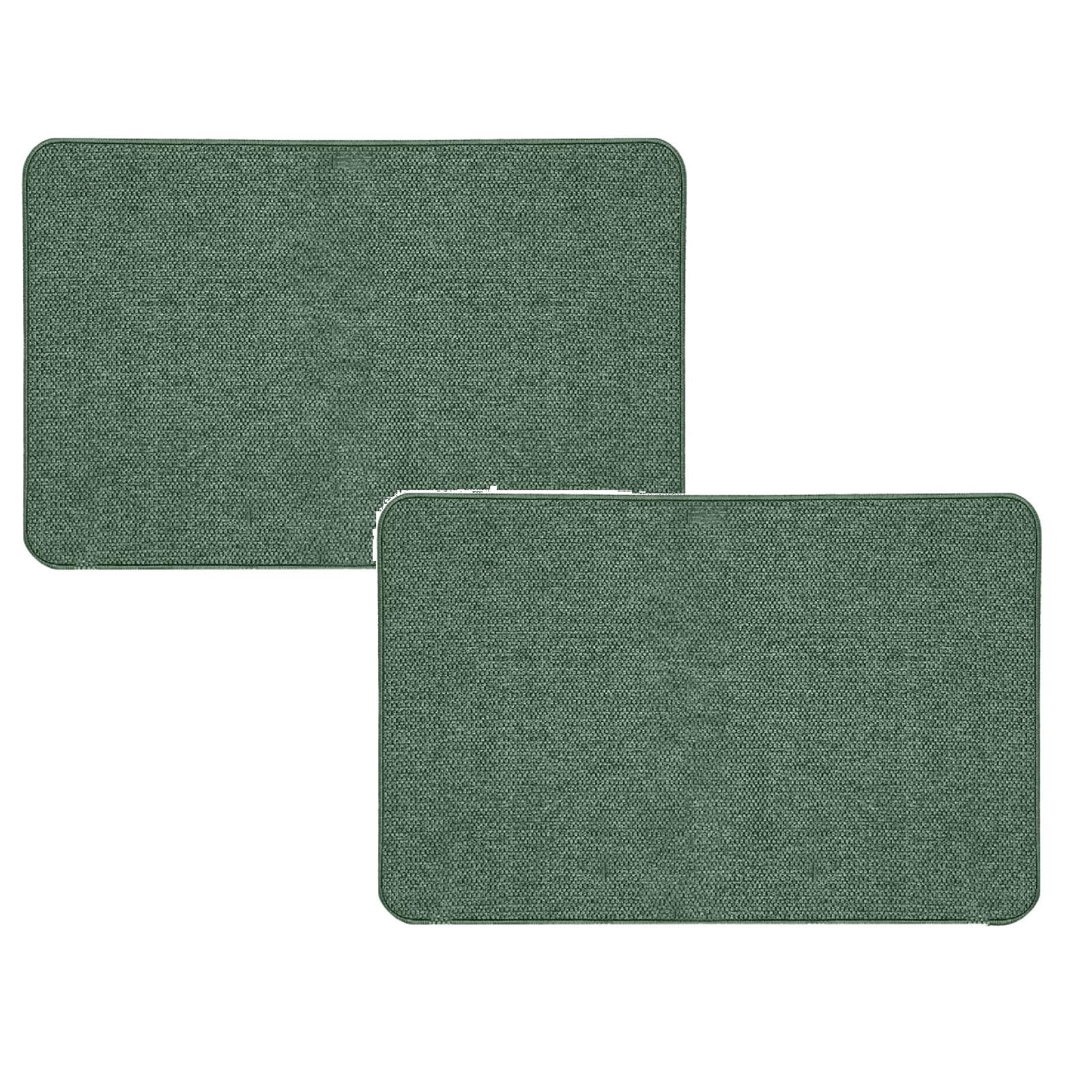 2 Pcs Ultra Thin Bath Mat 17x27 Inch, Non Slip Rubber Bathroom Rugs ...