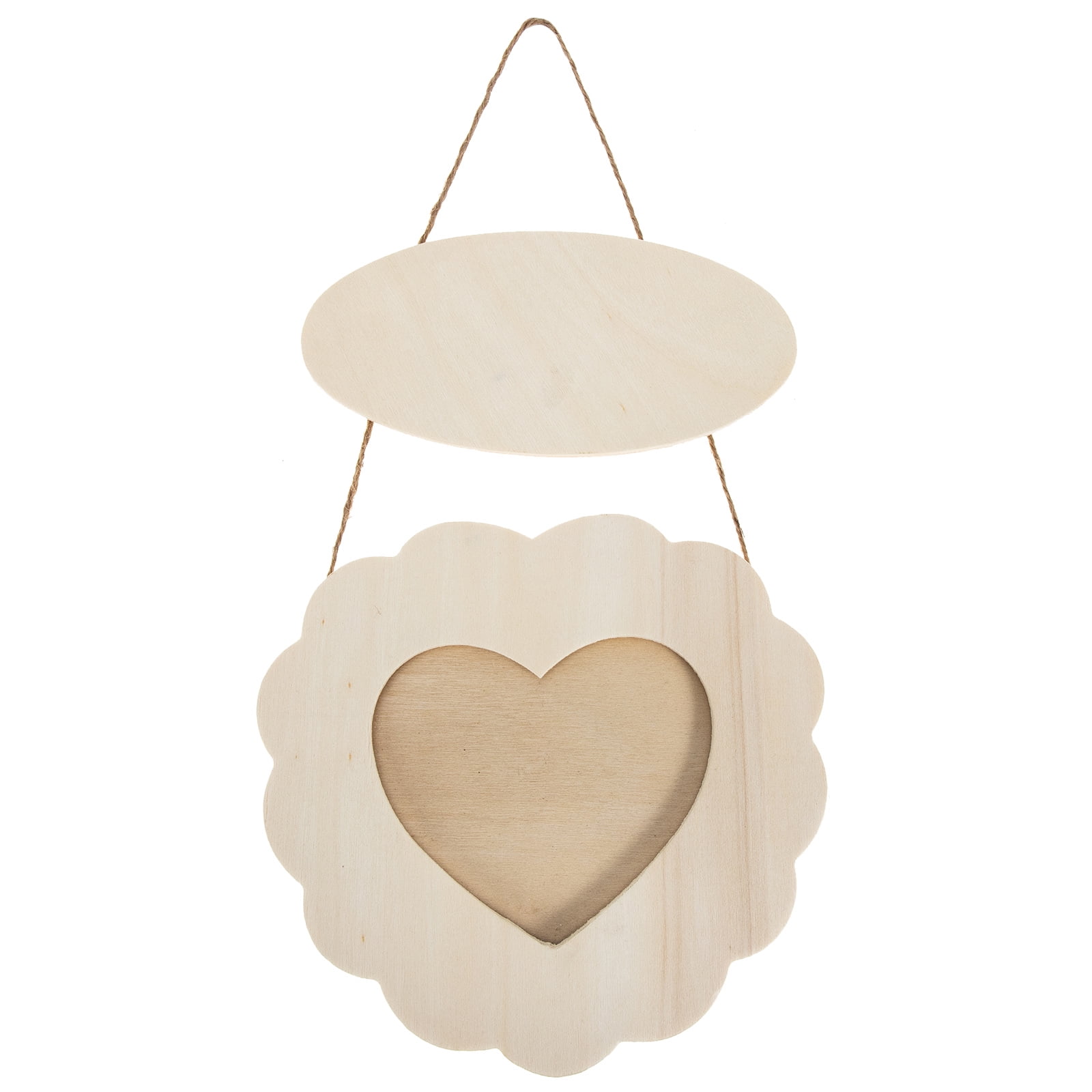 2 Pcs Unfinished Hanging Photo Frame Kids Picture Art Large Frames ...