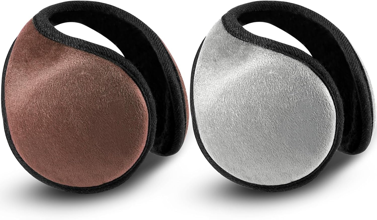 2 Pcs Unisex Ear muffs for Winter Fuzzy Fleece Lining Earmuffs for Men ...