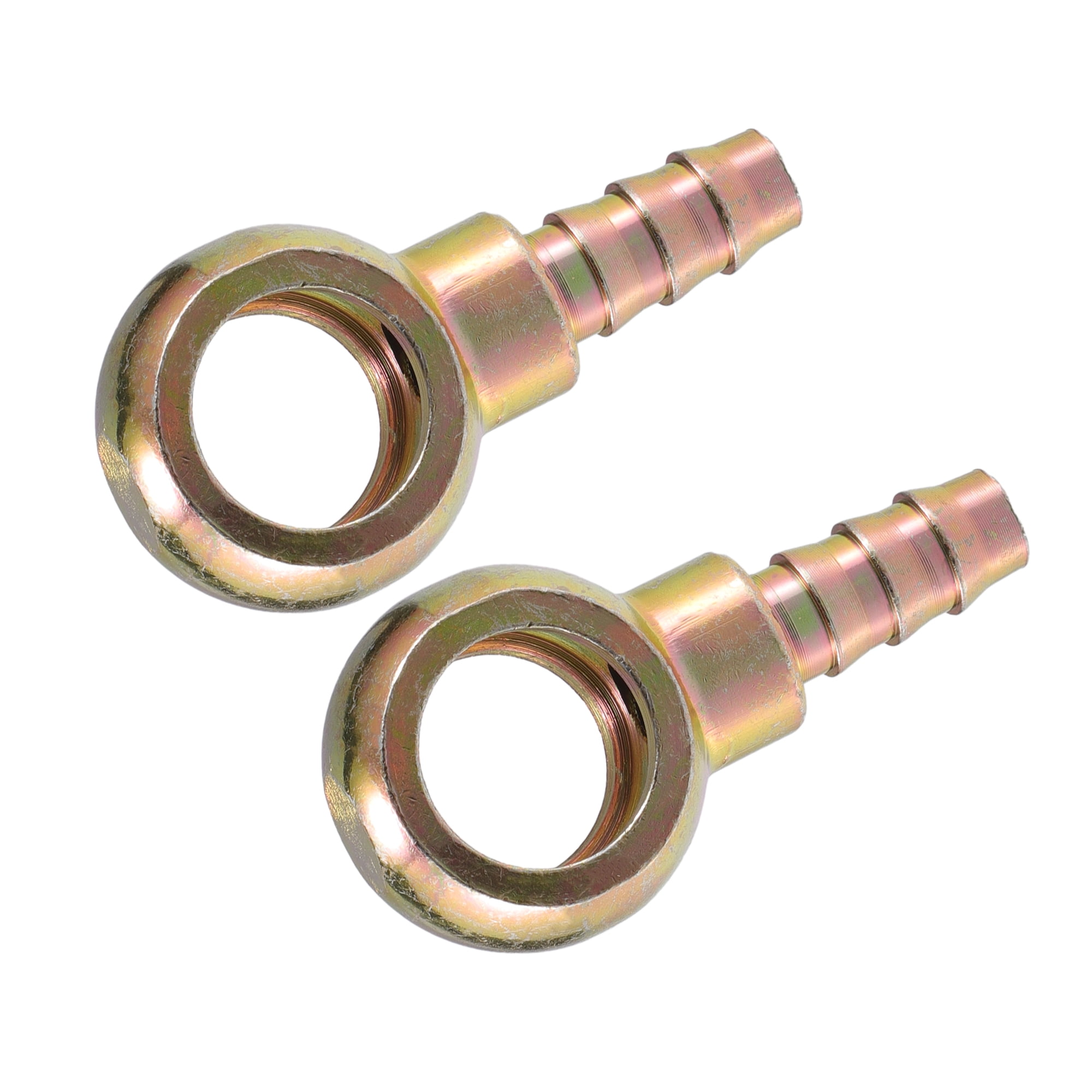2 Pcs Universal Banjo Bolt 16mm ID 10mm OD Banjo Bolt Hose Barb Fitting Adapter for Car Metal ...