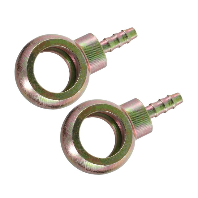 2 Pcs Universal Banjo Bolt 16mm ID Banjo Bolt Hose Barb Fitting Adapter for Motorcycle Car ...