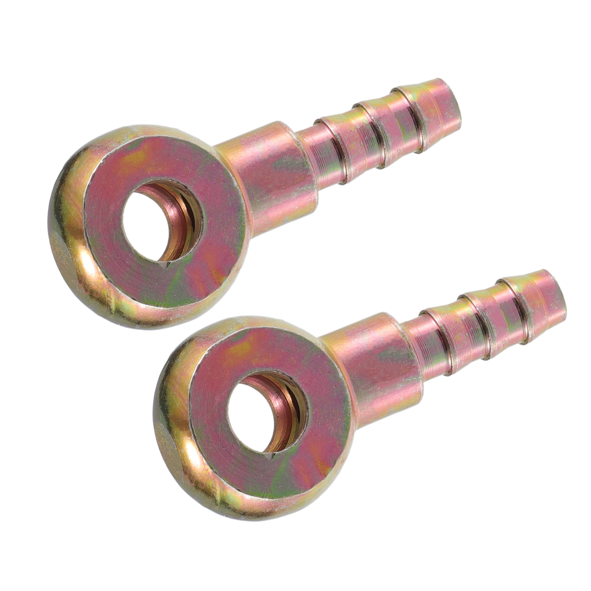 2 Pcs Universal Banjo Bolt 8mm OD Banjo Bolt Hose Barb Fitting Adapter for Motorcycle Car Bronze ...