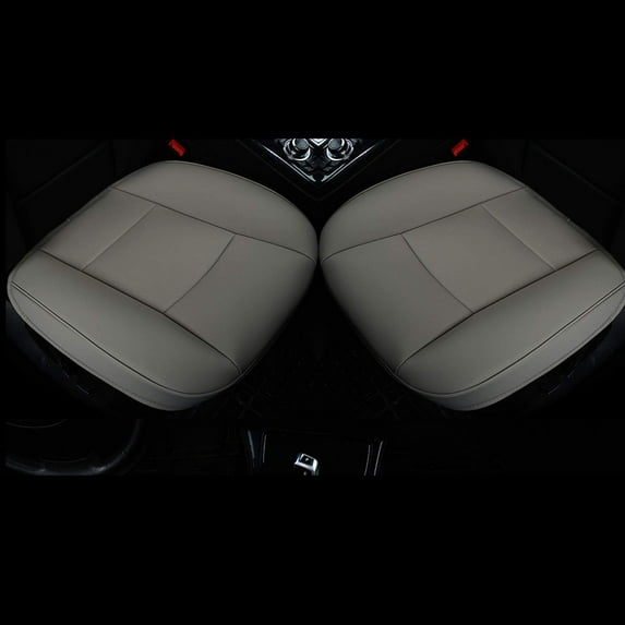 2 Pcs Universal Car Seat Cushion Covers, PU Leather Front Seat ...
