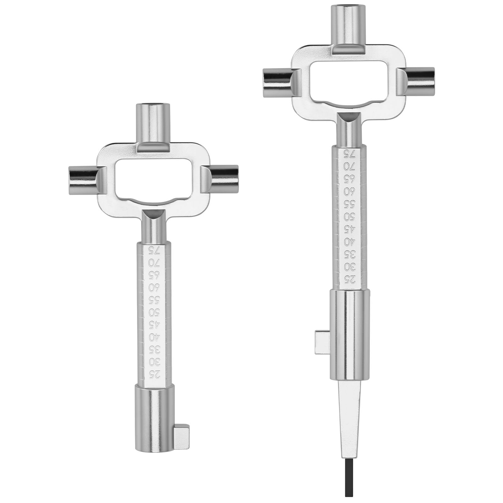 2 Pcs Universal Construction Key with Measuring Scale Steel Architect ...