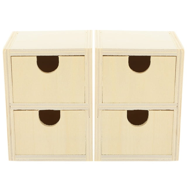 2 Pcs Unpainted Mini Chest of Drawers Small Blank for Keepsakes ...