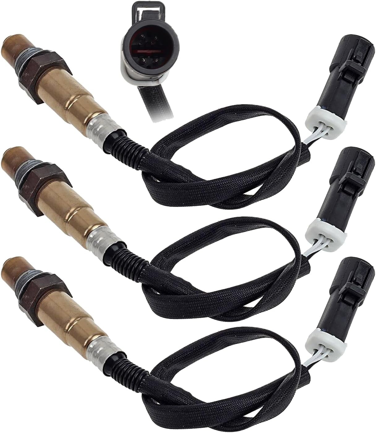 2 Pcs Upper O2 Sensors and 1 Pcs Lower O2 Sensor Replacement for Ford ...