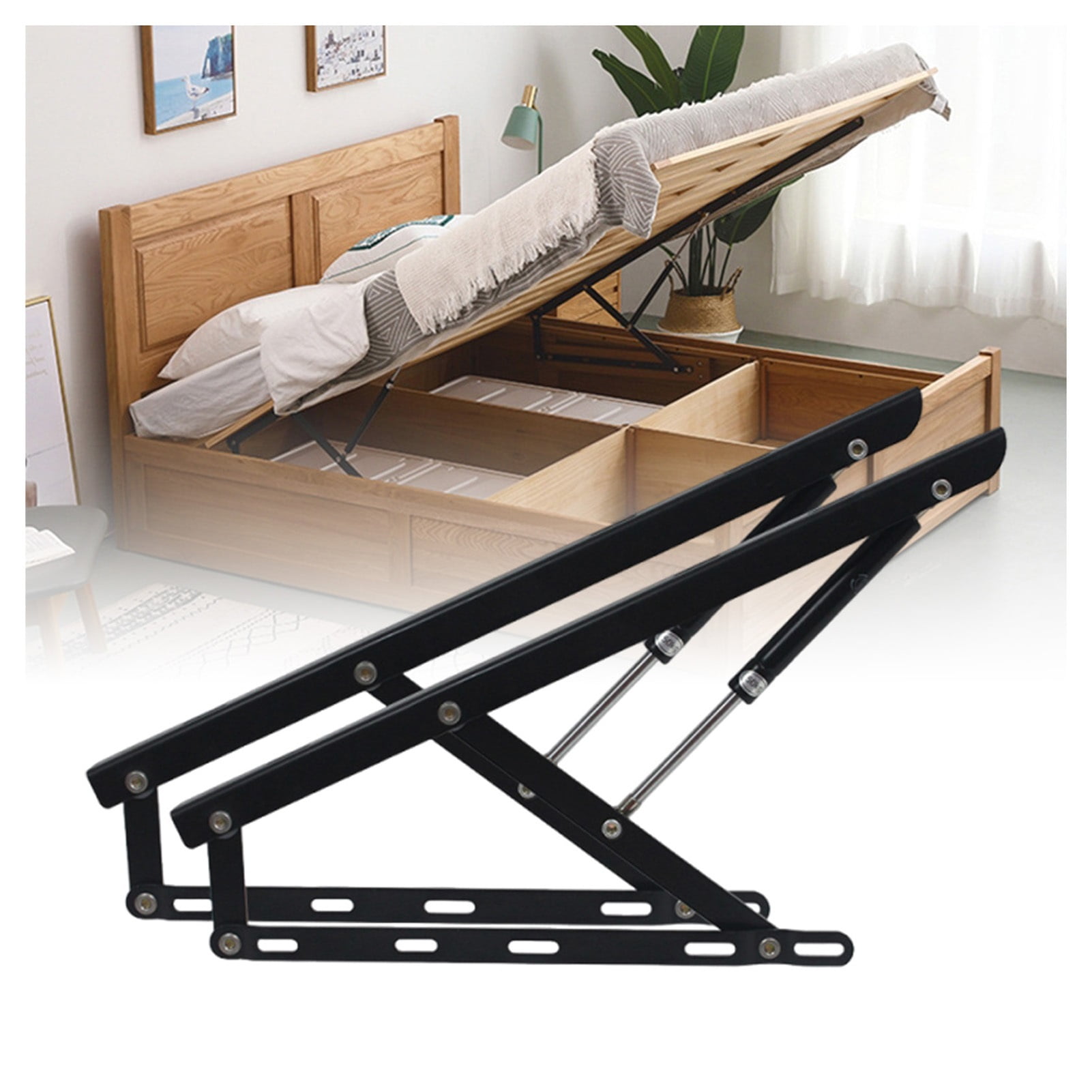 2 Pcs Upward Hydraulic Bed Lifting Mechanism, Tatami Folding Bed ...