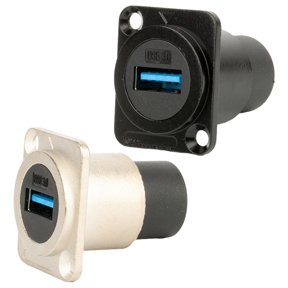 2 Pcs Usb3.0 Straight Fixed Panel Socket Connector For Data Transfer ...