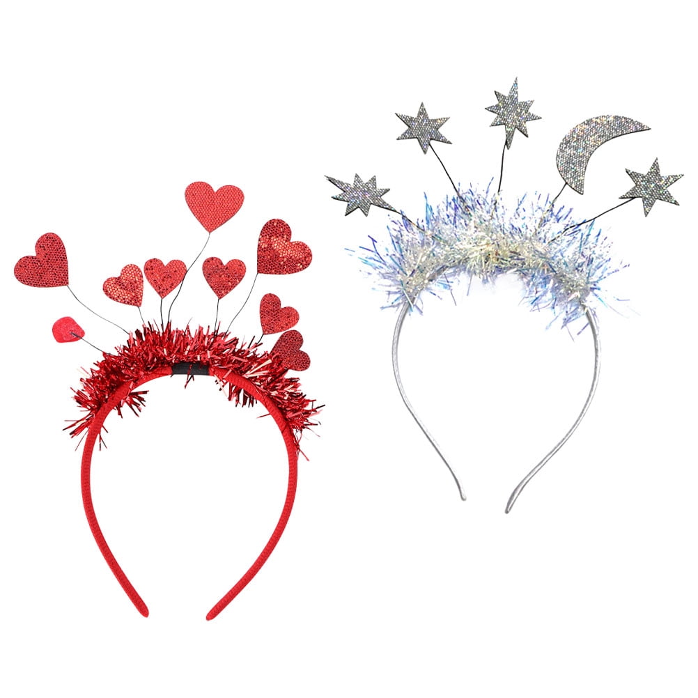 2 Pcs Valentine's Day Headband Festival Headbands for Girls Accessories ...