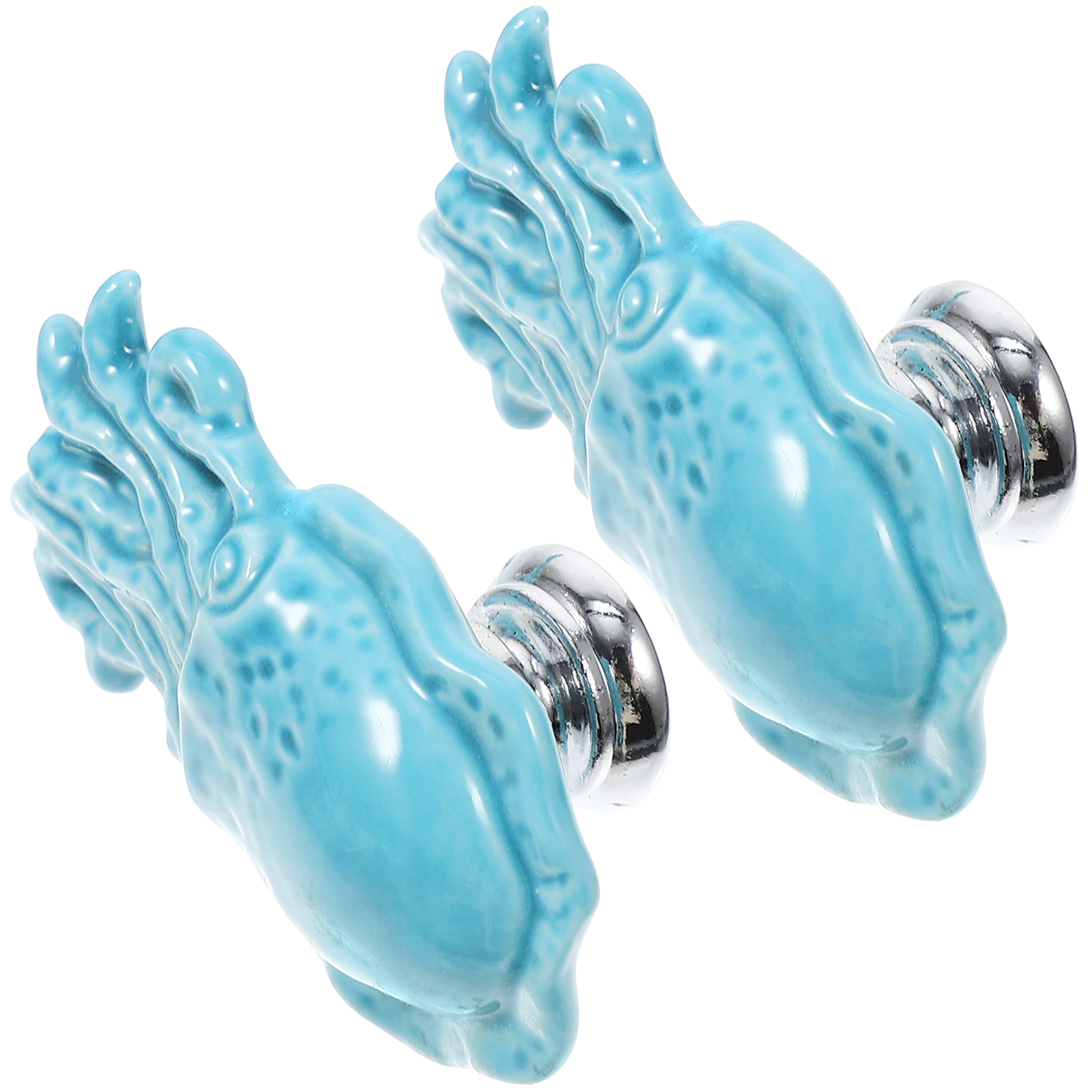 2 Pcs Vanity Table Ceramic Door Knobs Drawer Pulls for Kitchen Cabinets ...