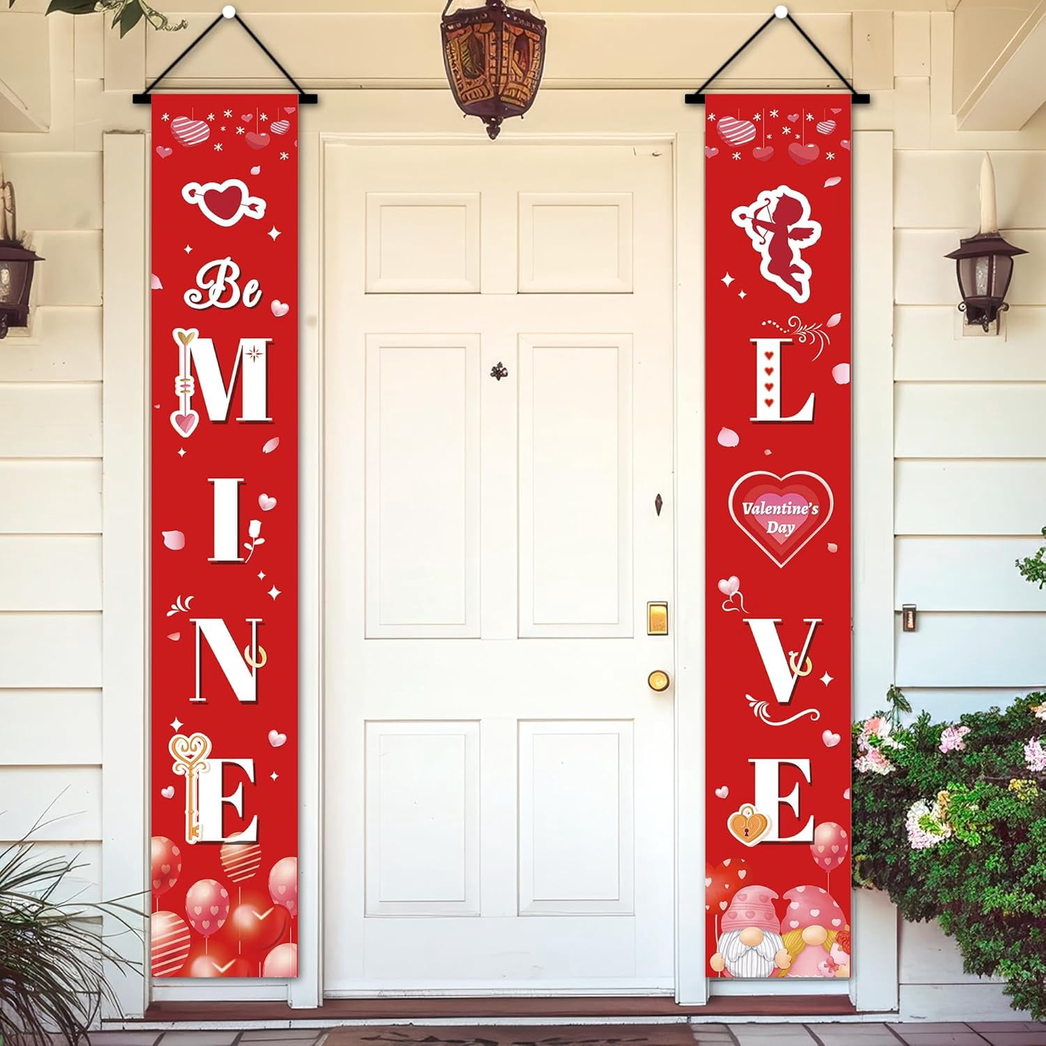 2 Pcs Vanlentine''s Day Front Porch Banner 70.8 x 11.8 Inches Happy ...