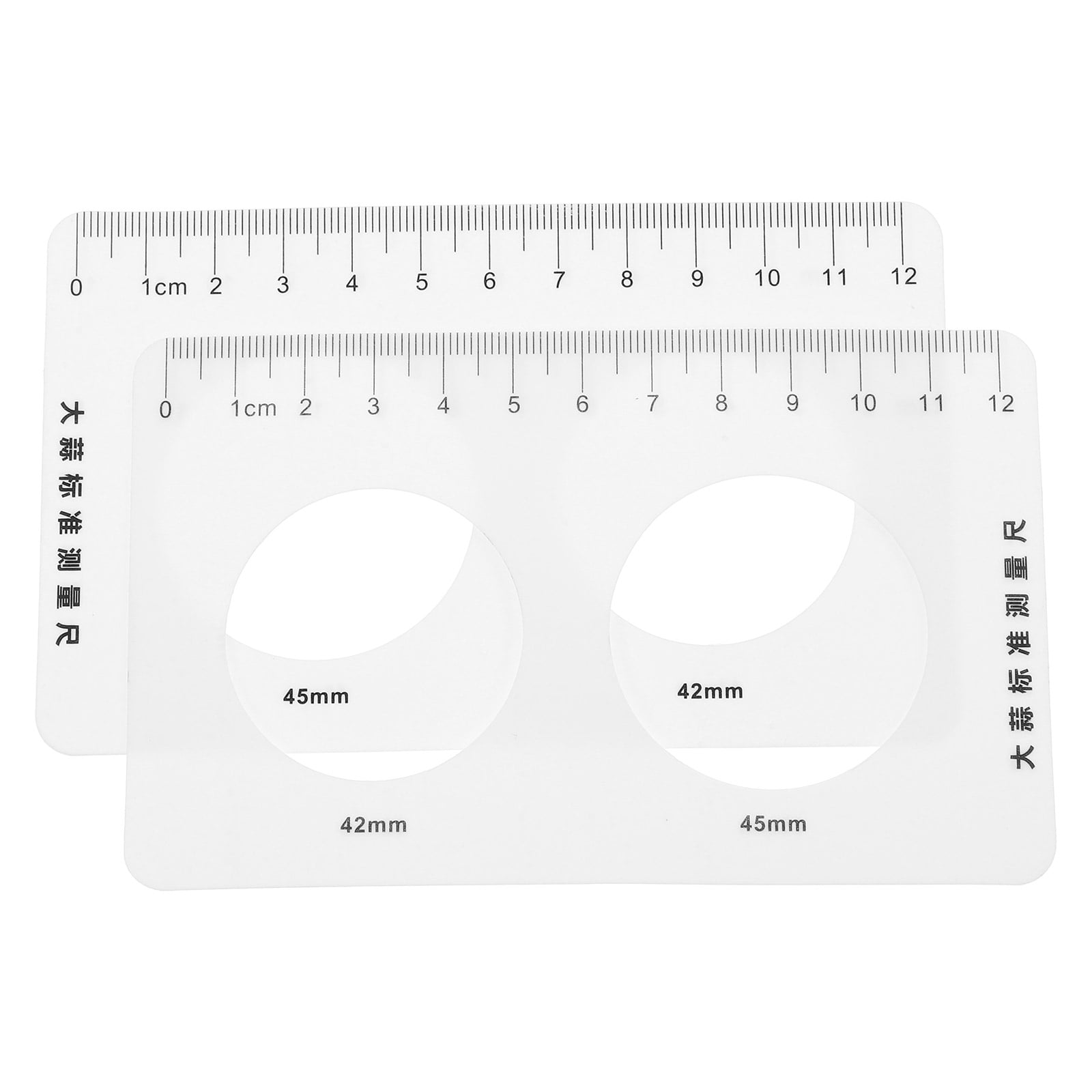 2 Pcs Vegetable Measuring Ruler Fruit Measure Circle Plastic Fruits ...