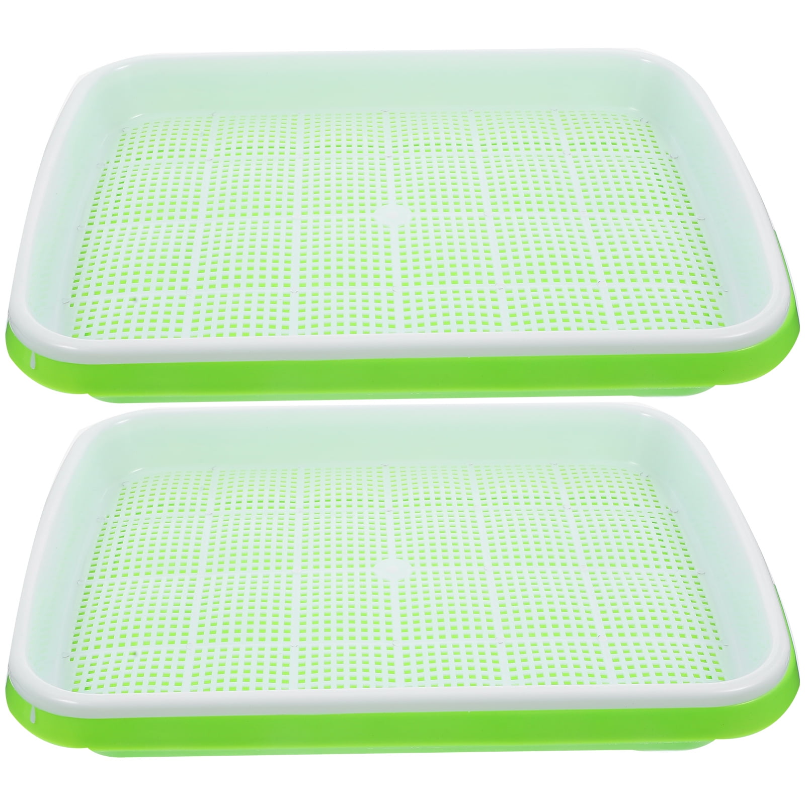 2 Pcs Veggie Tray Plastic Plant Germination Trays Succulents Grower ...