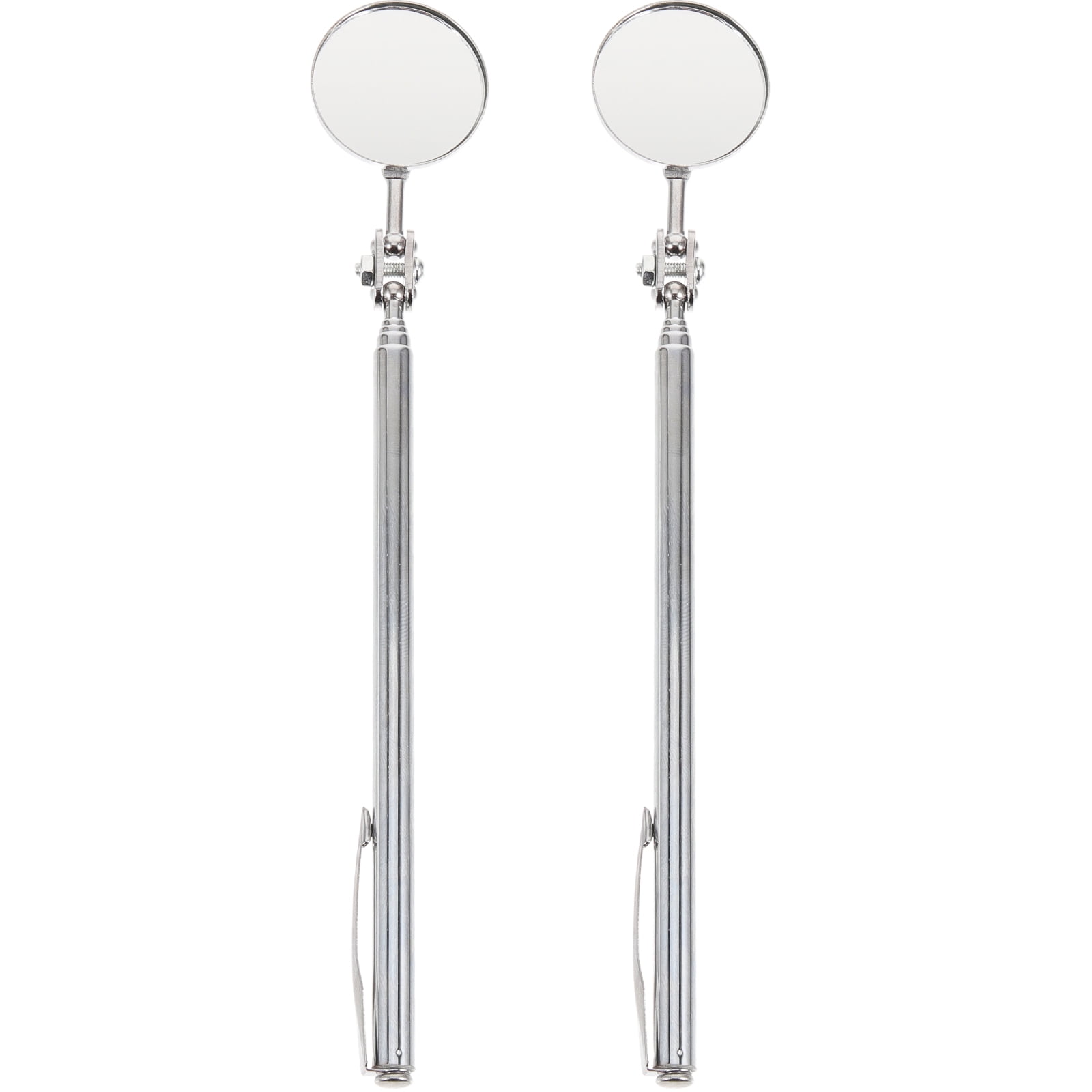 2 Pcs Vehicle Inspection Tool Detector Oval Retractable Stainless Steel ...