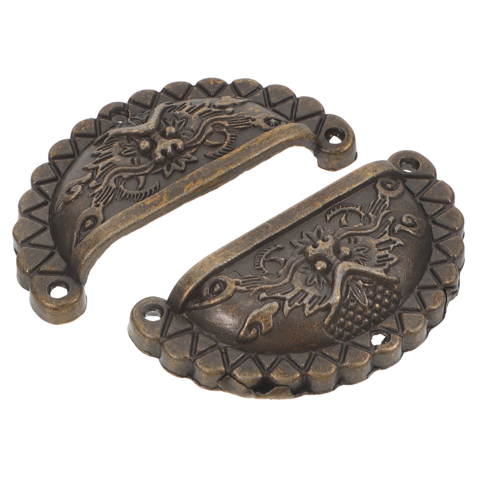 2 Pcs Vintage Drawer Pulls Closet Door Handle Antique Cabinet - Walmart.com