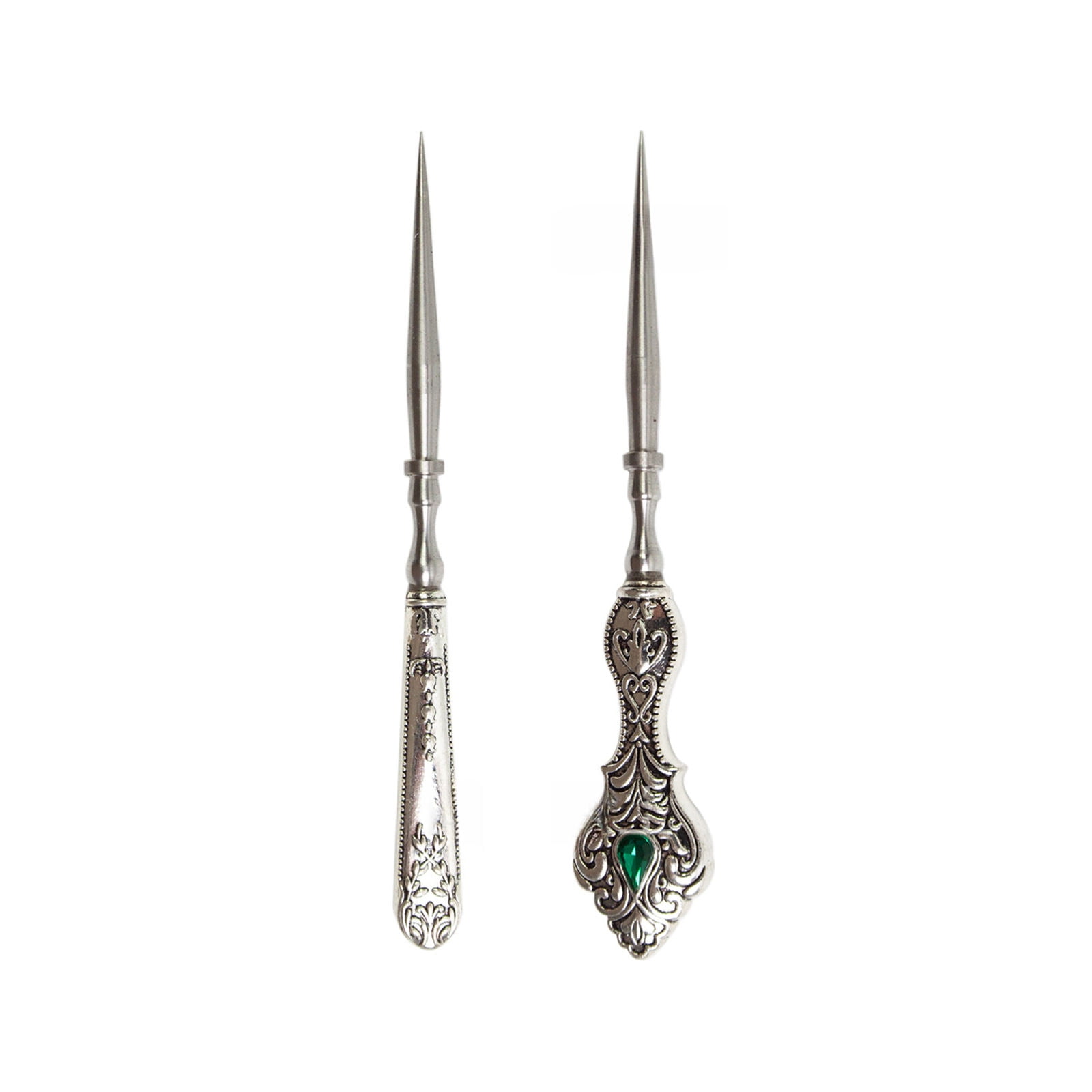 2 Pcs Vintage Sewing Awls Tailors Awl Ergonomic Grip Metal Sewing Awl ...