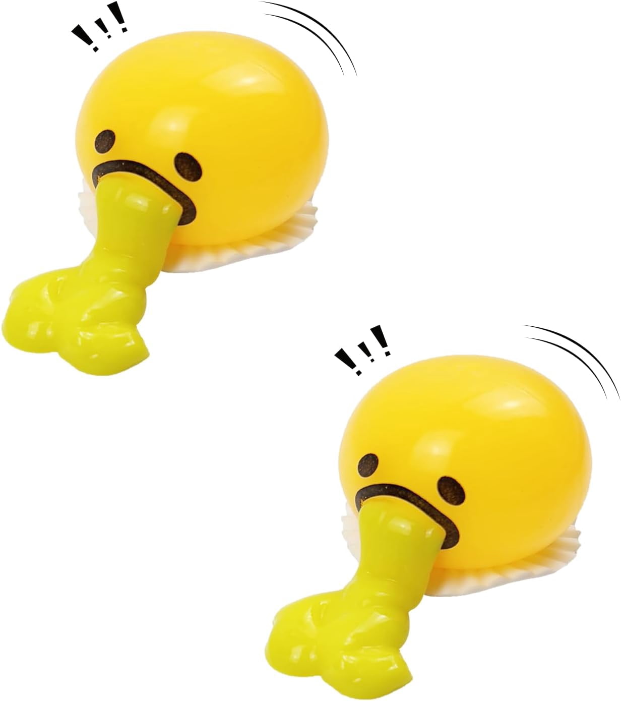 2 Pcs Vomiting Stress Ball Toy Set – Puking Egg Yolk Slime Balls ...