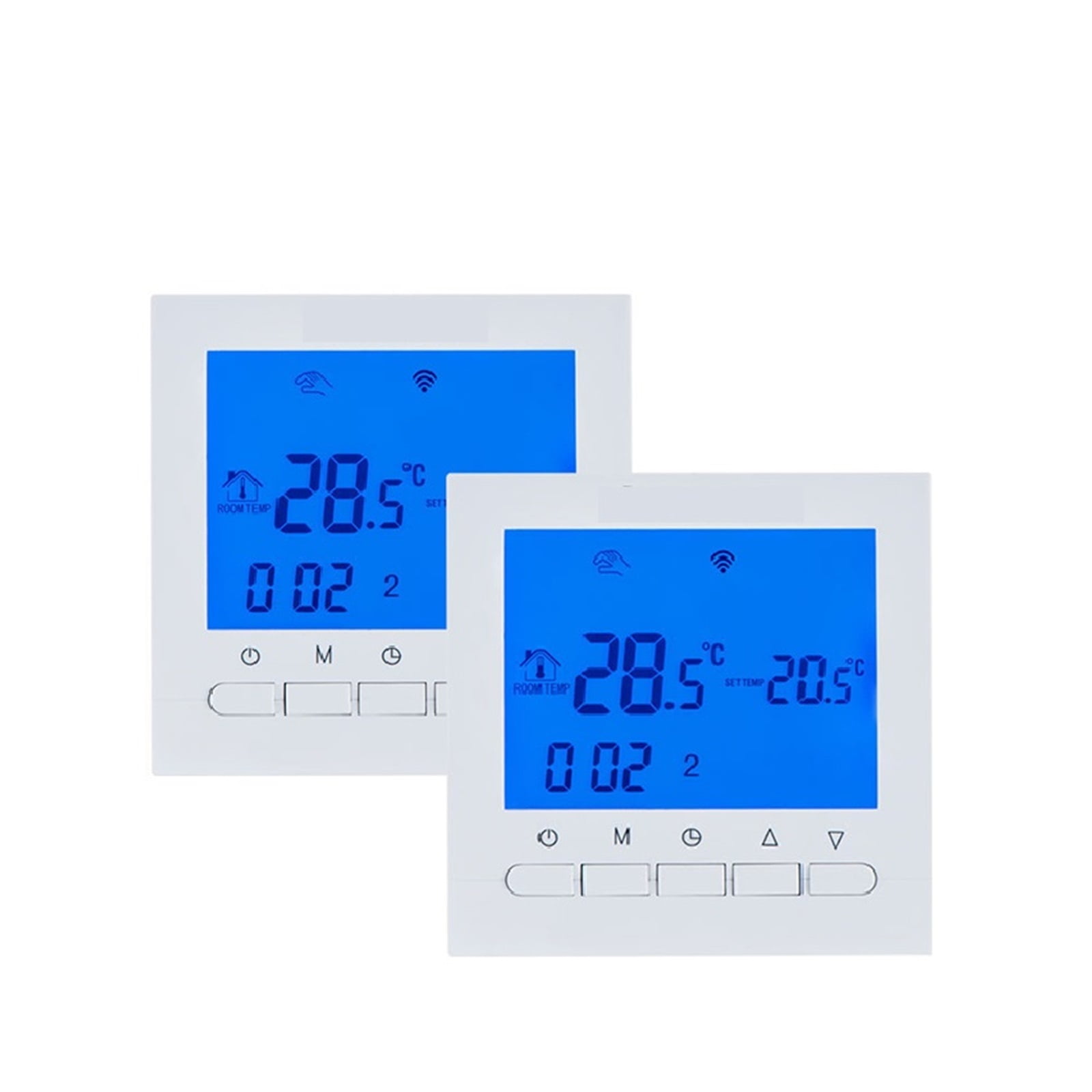 2 Pcs WIFI Gas Boiler Thermostat Blue Backlight Boiler Heating ...