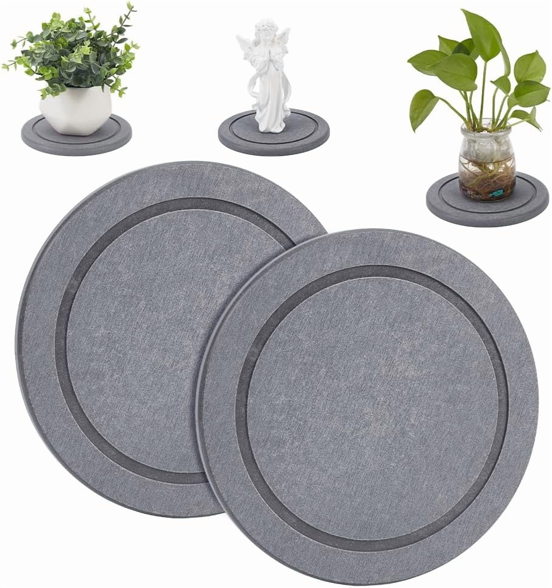 2 Pcs Water Absorbent Plant Coasters 5.9x0.31inch Plant Saucers Pot ...