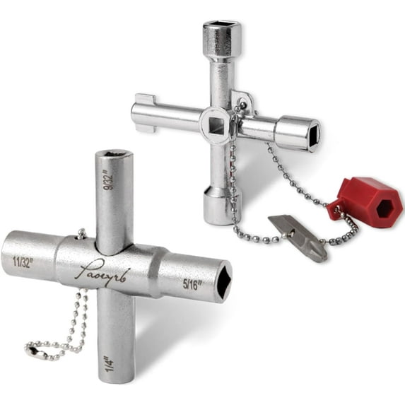 2 Pcs Water Key, Premium Silcock Key 4 Way, Multi-functional Water Key ...