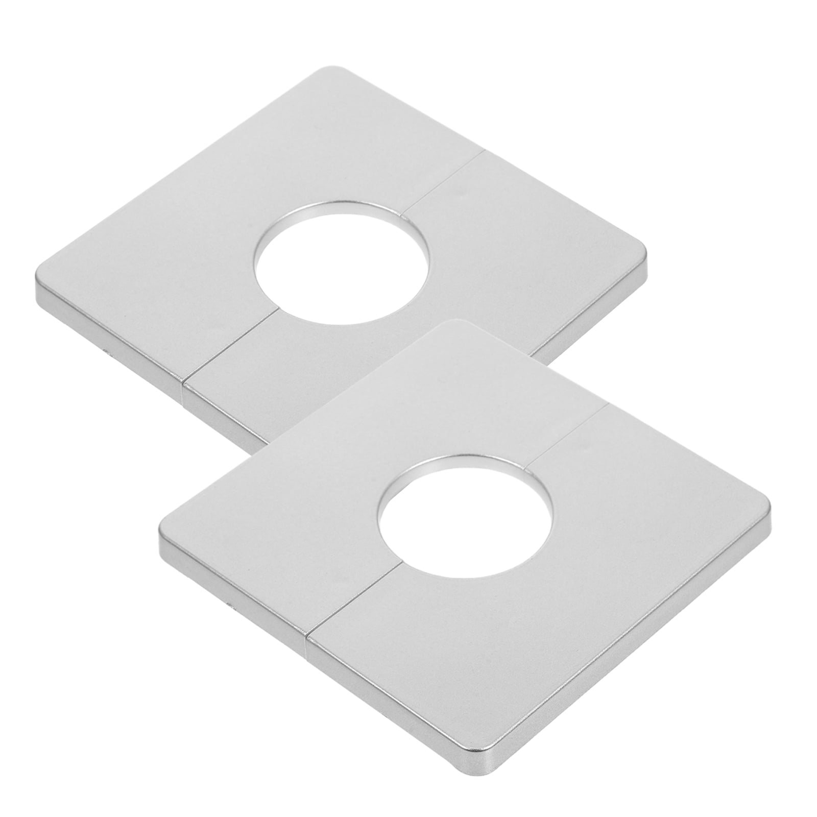 FONDOTIN Wall Hole Cover Self-Adhesive Lock Hole Cover Abs Silver 2Pcs ...