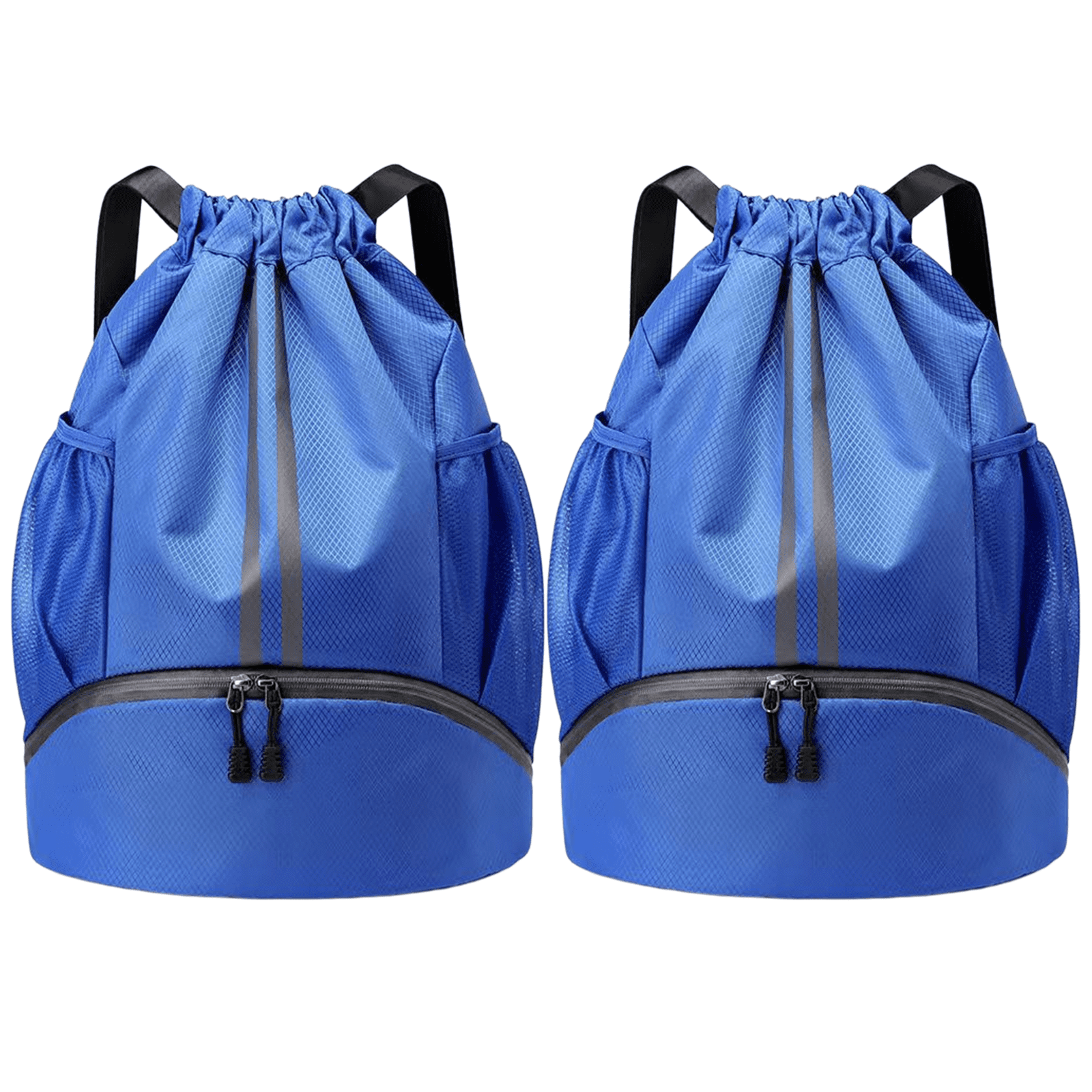 2 Pcs Water-Resistant Drawstring Backpacks – Gym Bags with Shoes ...