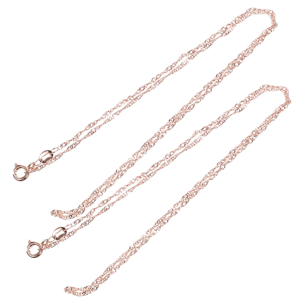 2 Pcs Water Wave Chain Necklace Bulk Necklace Chains Women Girls ...