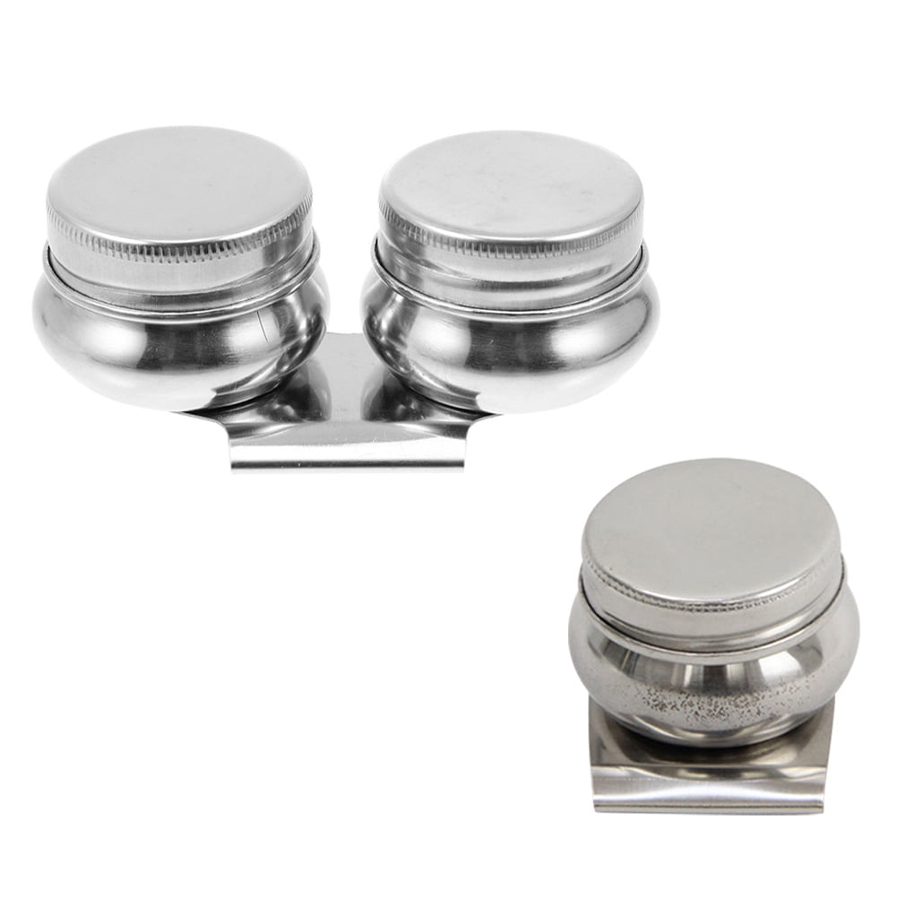 2 Pcs Watercolor White Gouache Paint Stainless Steel Mixing Pot ...