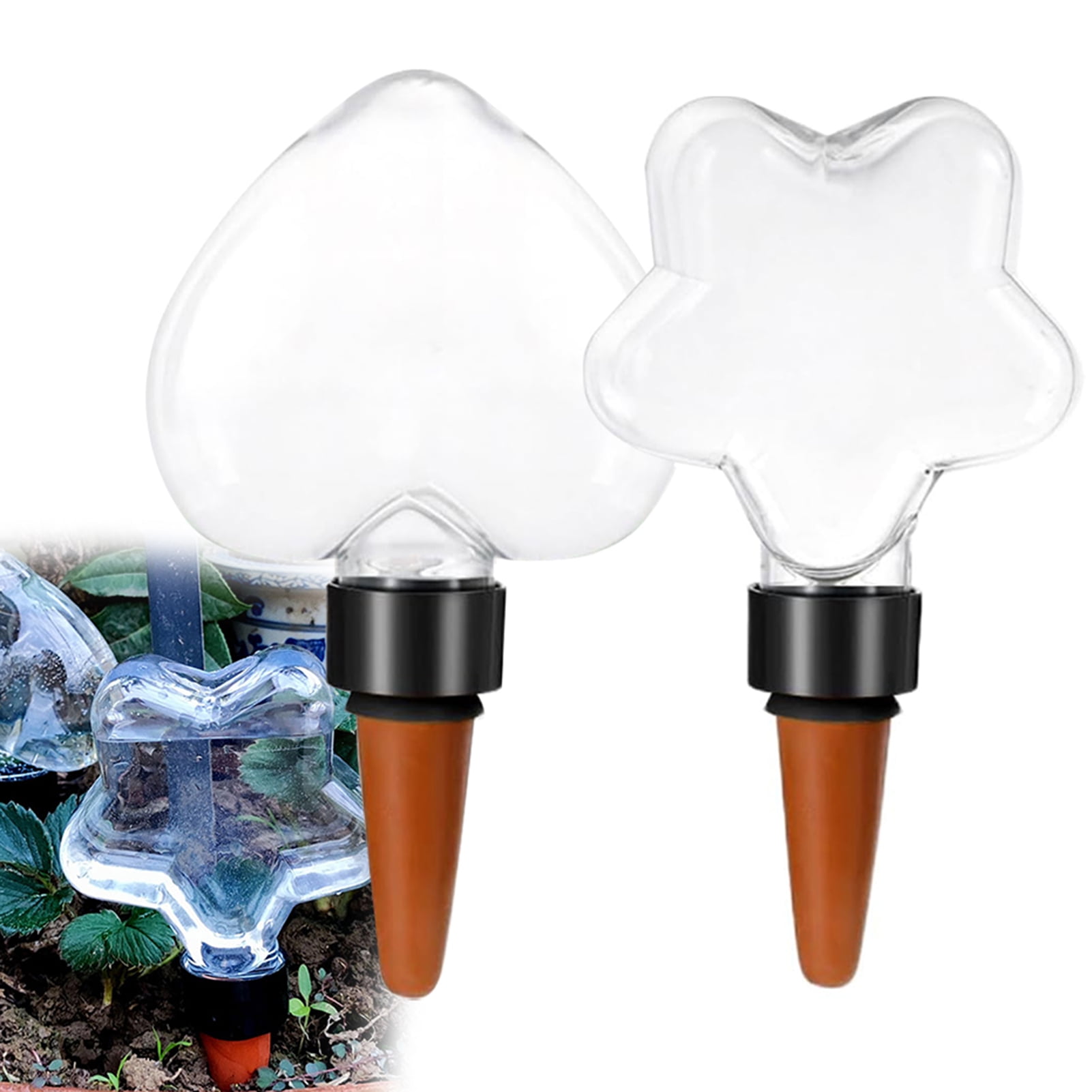 2 Pcs Watering Spike with Water Globe Self Watering Planter Insert Easy ...