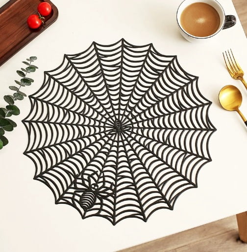 2 Pcs Waterproof Non-Slip Round Dining Table Mats - Elegant European ...