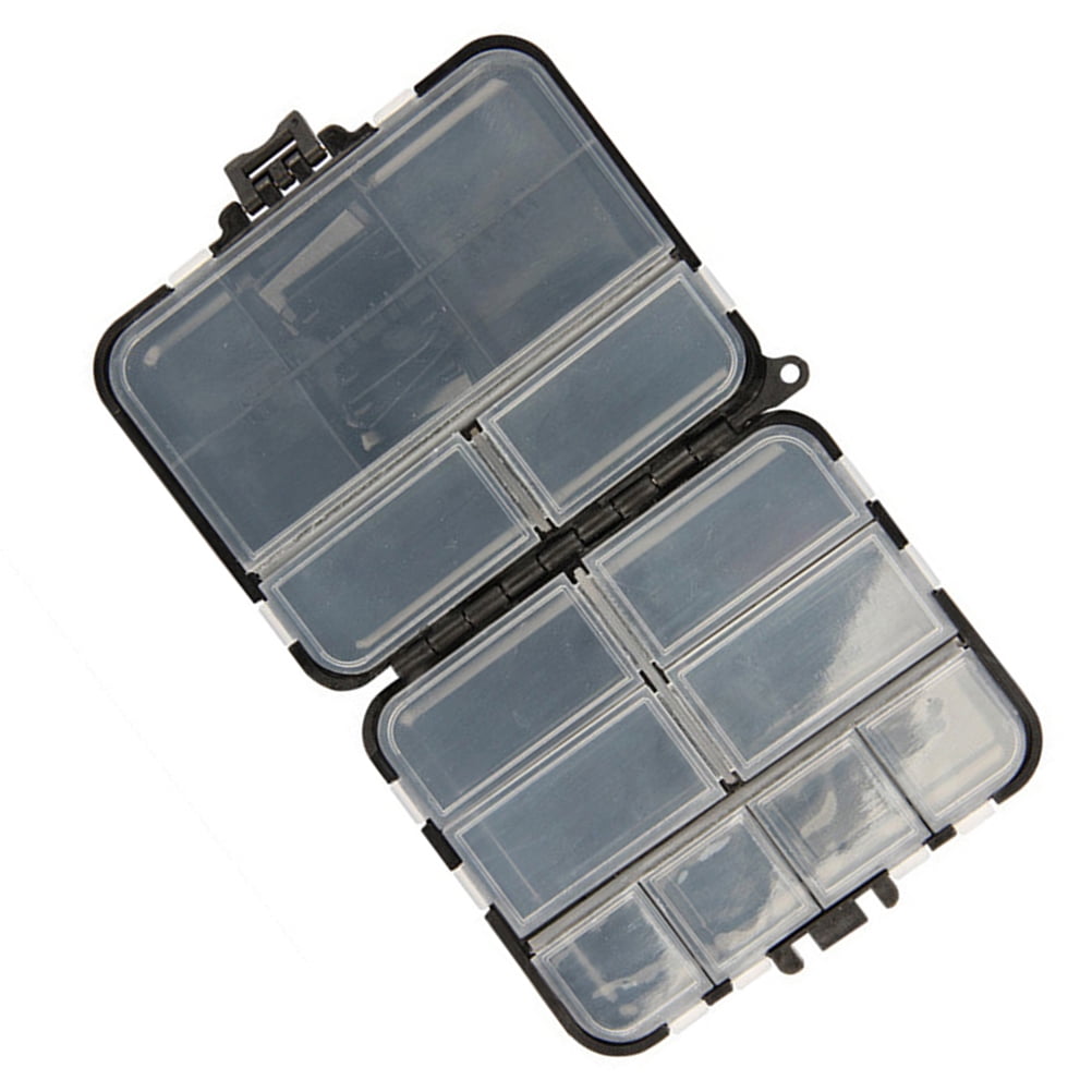 2 Pcs Waterproof Portable Tackle Boxes Organizer Plastic Storage Mini ...