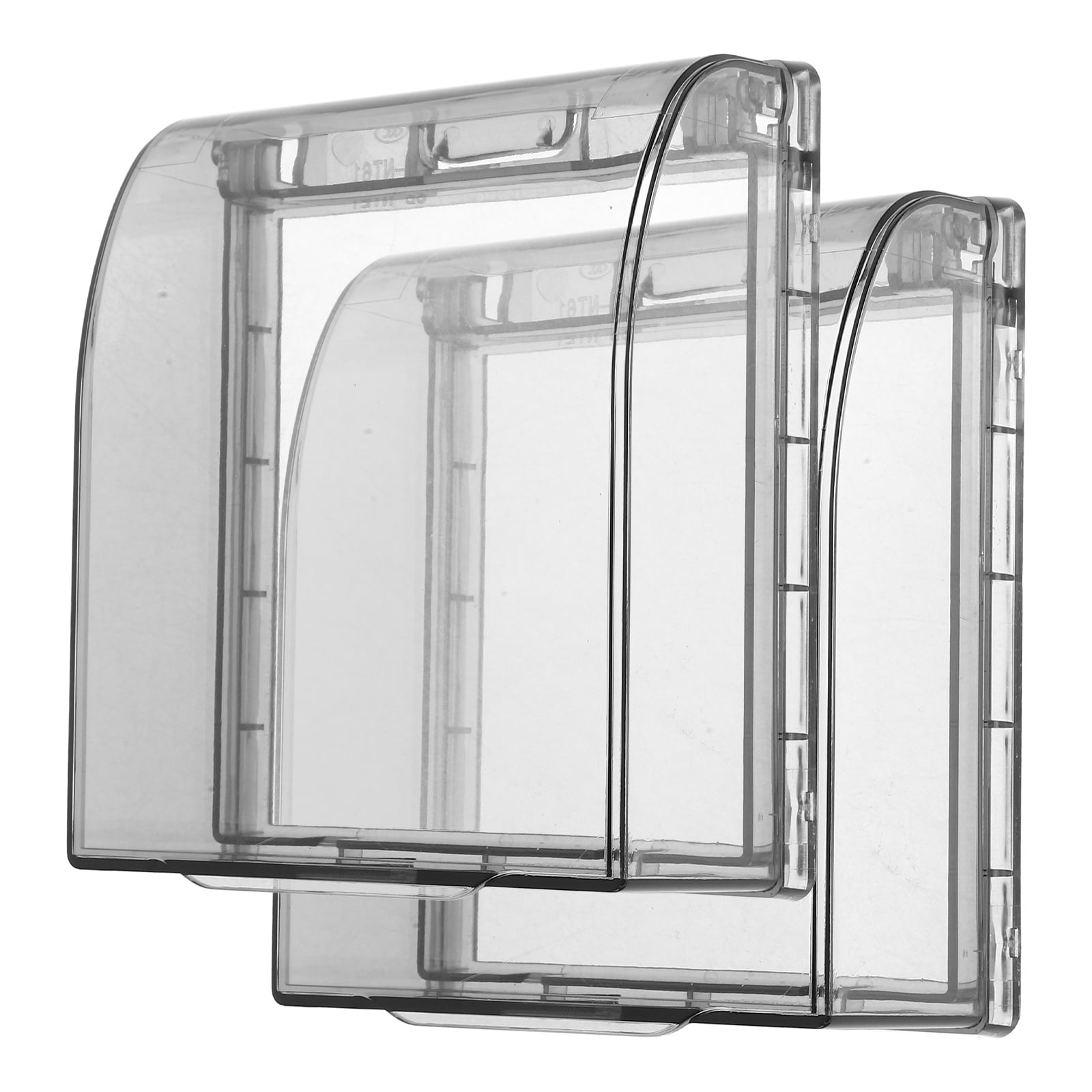 2 Pcs Waterproof Socket Case Electric Double Child Dark Grey - Walmart.com