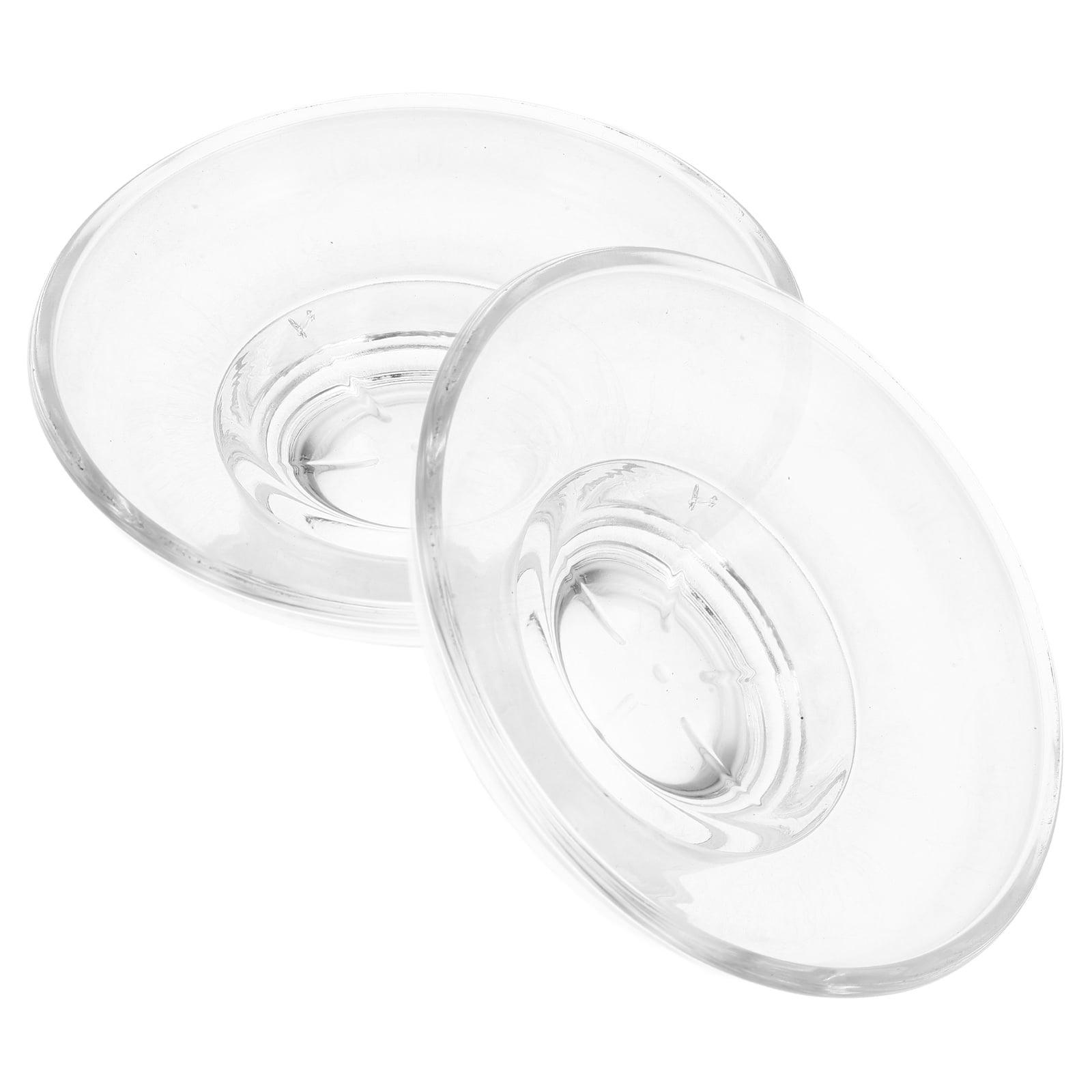 2 Pcs Wax Burner Dish Fragrance Oil Bowl Glass Soap Dish Transparent 11 ...