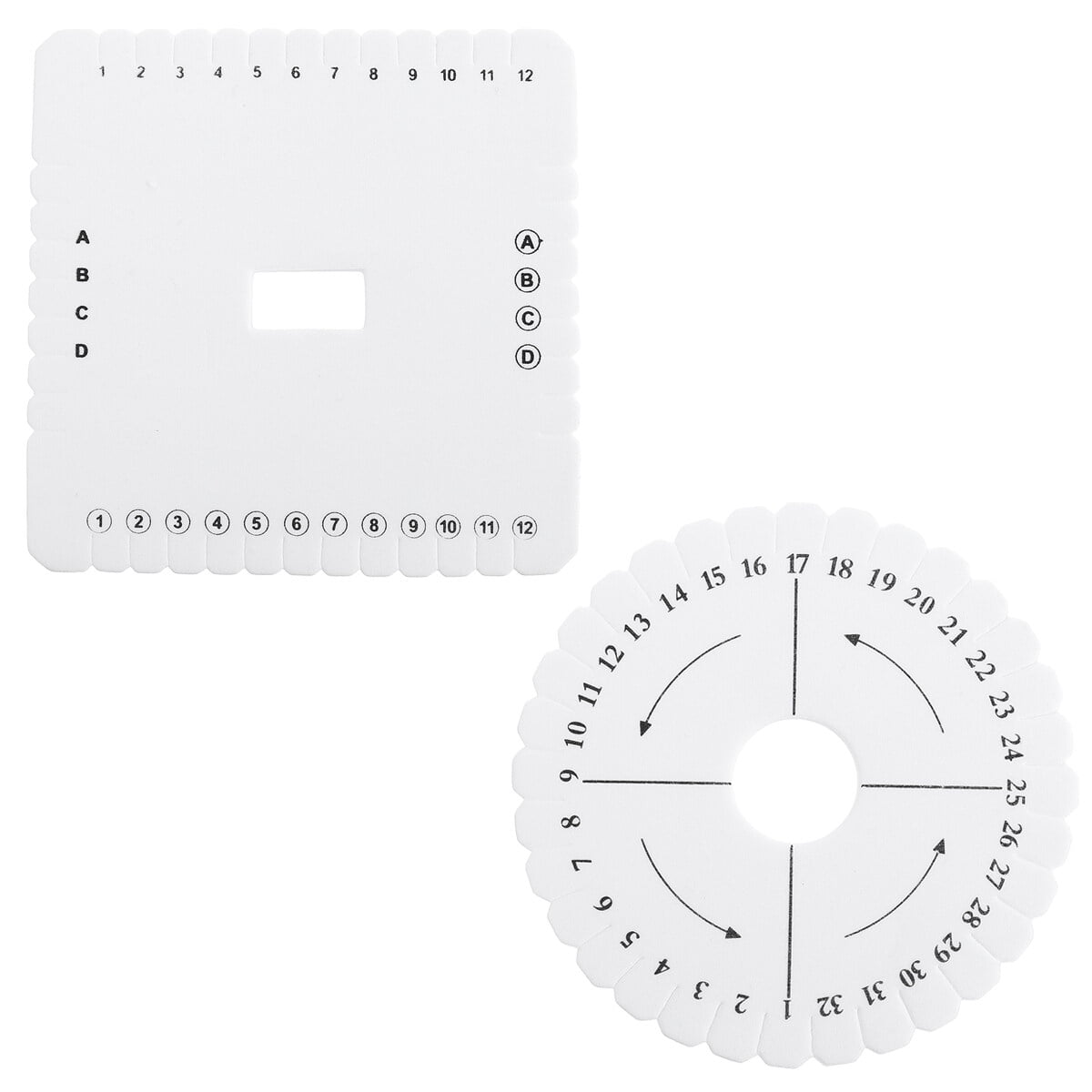 2 Pcs Weaving Disk Braiding Board Disc Macrame and Pins Student White ...