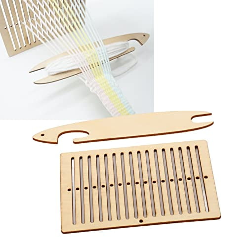 2 Pcs Weaving Kit Wooden Weaving Frame Shuttle Tools Arts Crafts for ...