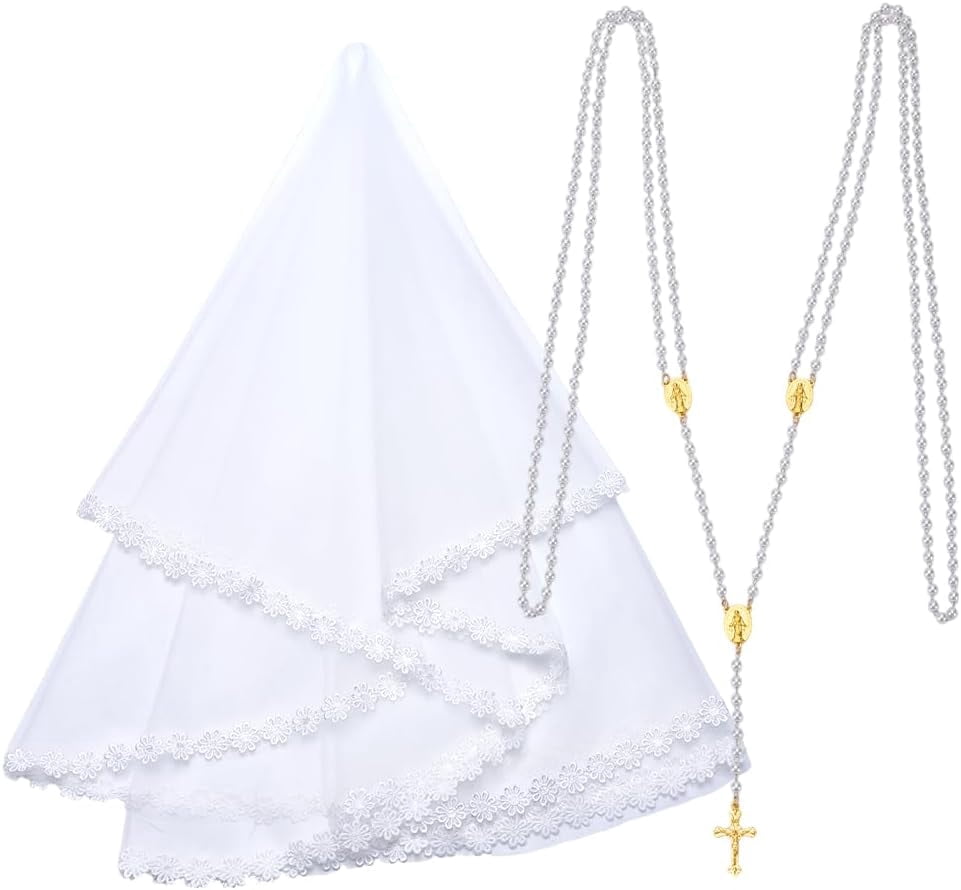 2 Pcs Wedding Unity Veil and Cord Lasso Plastic Pearl Beads Wedding ...