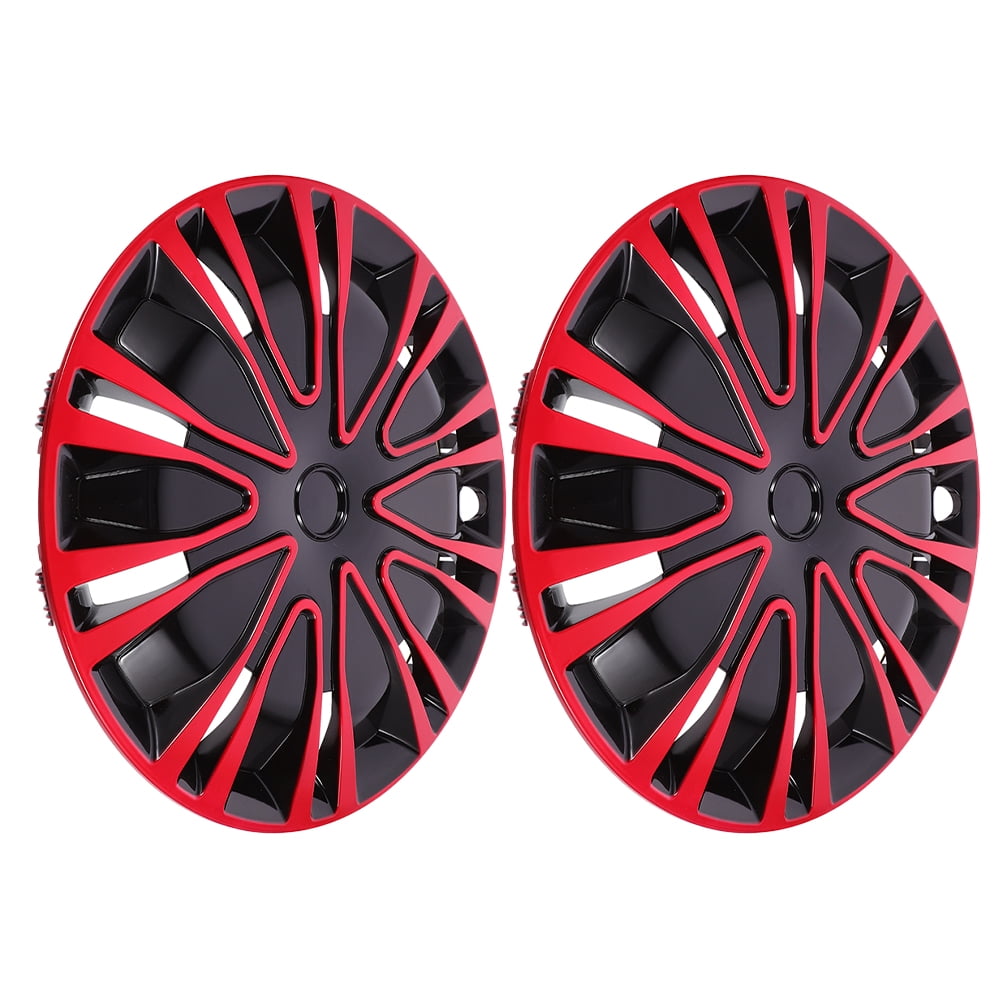 2 Pcs Wheels Fluorescent Hub Cap Hubcaps 36.00X36.00X5.00CM Red ...