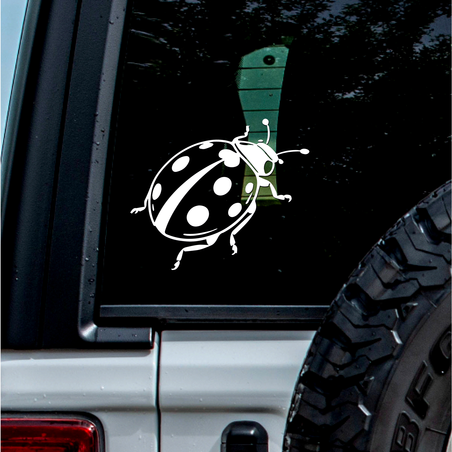 (2 Pcs, White, 6.6'' X 5.6'') Transparent Adhesive Decal Sticker Of Bug ...