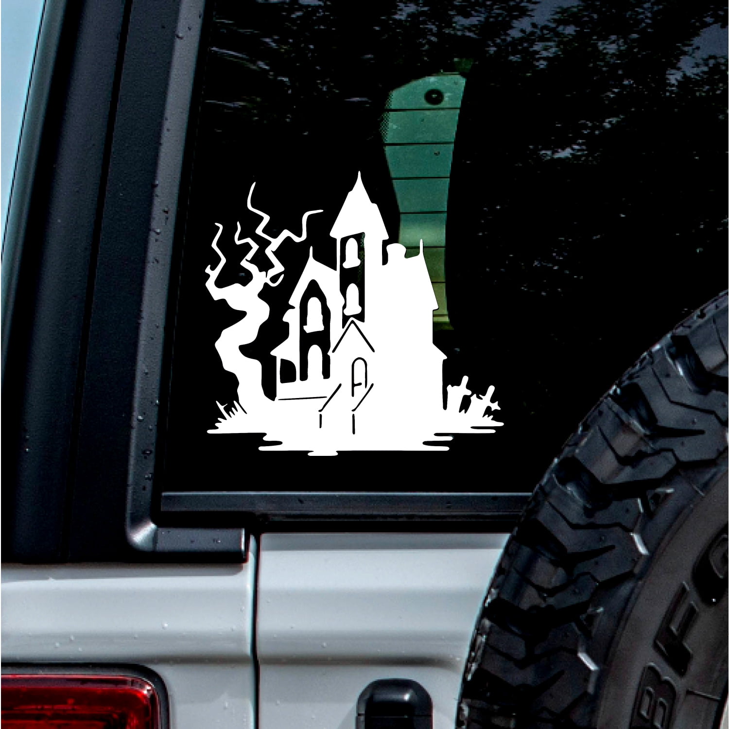 (2 Pcs, White, 7.3'' X 7'') Transparent Adhesive Decal Sticker Of ...