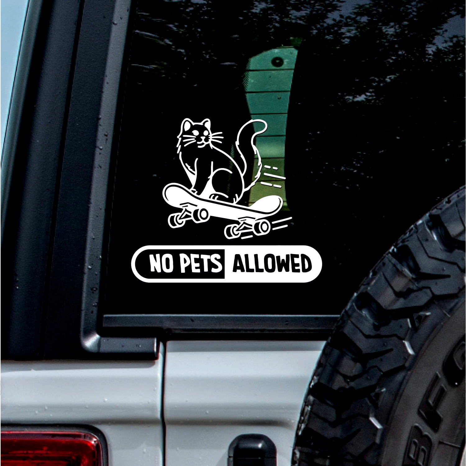 (2 Pcs, White, 8.1'' X 7'') Transparent Adhesive Decal Sticker Of No ...