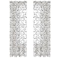 2 Pcs White Embroidered Sheer Curtains 98.43 x 59.06 Inch, Linen ...
