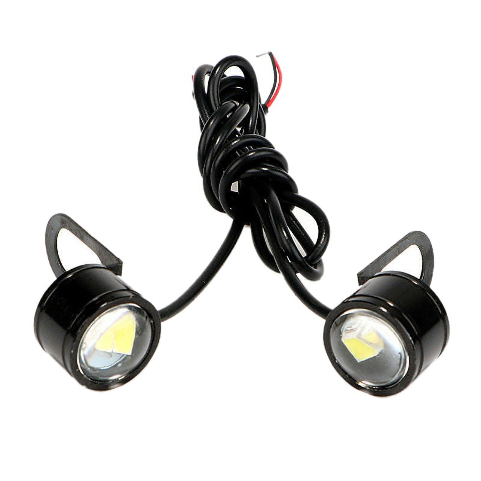 2 Pcs White LED Motorcycle Headlight Spotlight Driving Daytime Running Light Lamp - Walmart.com