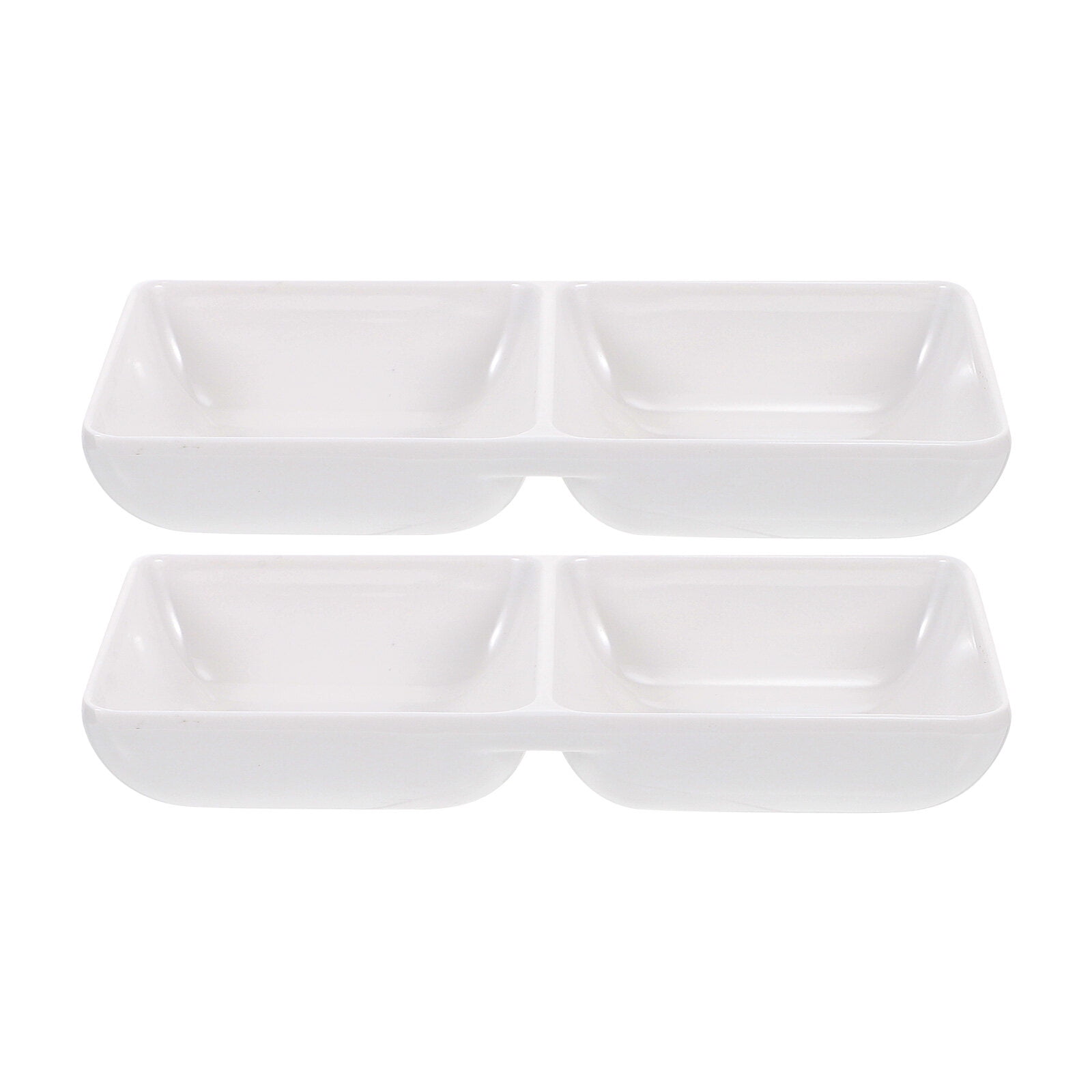 2 Pcs White Palette Graffiti Dish Artisan L Appetizer Serving Trays ...